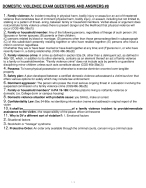 Family /Domestic Violence Exam Bundle With Questions And Answers Fully ...