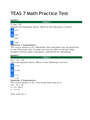 ATI TEAS 7 Math Practice Test 2022 QS AND ANS - DocMerit