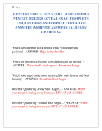 HUNTERS EDUCATION STUDY GUIDE (IDAHO) NEWEST 2024-2025 ACTUAL EXAM ...