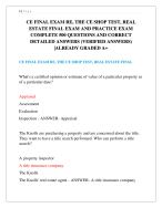 CE FINAL EXAM RE, THE CE SHOP TEST, REAL ESTATE FINAL EXAM AND PRACTICE ...