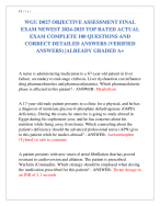 WGU D027 OBJECTIVE ASSESSMENT FINAL EXAM NEWEST 2024-2025 TOP RATED ...