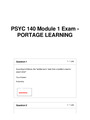 PSYC 140 FINAL EXAMS & PSYC 140 MODULE EXAMS BUNDLE COMPILATION - DocMerit