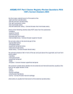 ARDMS RVT Part I Davies Registry Review Questions With 100% Correct ...