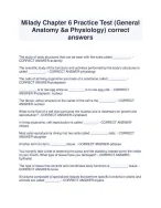 Milady Chapter 6 Practice Test (General Anatomy &a Physiology) correct ...