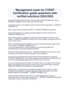 Management exam for CVENT Certification guide questions with verified ...