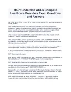 Heart Code 2025 ACLS Complete Healthcare Providers Exam Questions and ...