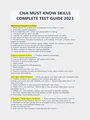 CNA MUST KNOW SKILLS COMPLETE TEST GUIDE | LATEST 2023/2024 - DocMerit