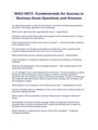 WGU D072 Fundamentals for Success in Business Exam Questions and ...