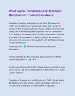IMSA Signal Technician Level II Sample Questions with correct solutions ...