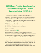 CCRN Exam Practice Questions with Verified Answers |100% Correct ...