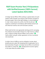 FSOT Exam Practice Test |170 Questions with Verified Answers |100% ...