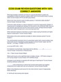 CCDS EXAM REVIEW|QUESTIONS WITH 100% CORRECT ANSWERS - DocMerit