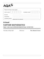 AQA A-level FURTHER MATHEMATICS Paper 1 QP MAY 2023 - DocMerit