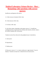Medical Laboratory Science Review - Harr – Hematology |262 questions ...