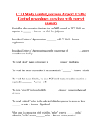 Control Tower Operator( CTO ) PREP (9) RADAR questions with correct ...