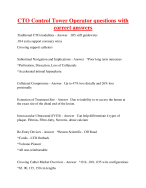 CTO Control Tower Operator questions with correct answers - DocMerit