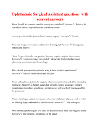 Ophthalmic Surgical Tech Practice Questions with correct answers - DocMerit