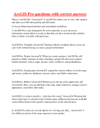 ArcGIS Pro questions with correct answers. - DocMerit