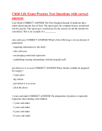 Child Life Exam Practice Test Questions with correct answers - DocMerit