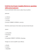Civil Service Exam Complete Reviewer questions with correct answers ...