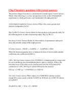 CLEP chemistry questions with correct answers - DocMerit