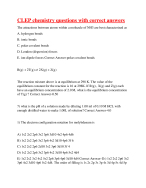 CLEP chemistry questions with correct answers - DocMerit