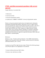 CNSC, nutrition assessment questions with correct answers - DocMerit