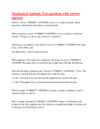 Mechanical Aptitude Test questions with correct answers. - DocMerit