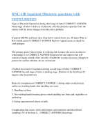 RNC-OB Inpatient Obstetric || All Correct 100%. - DocMerit