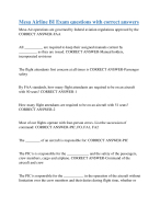 Mesa Airline BI Exam questions with correct answers. - DocMerit
