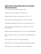 Abeka Grade 7 Intermediate Math Test 5 questions with correct answers ...
