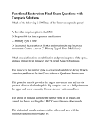 Functional Restoration Final Exam Questions with Complete Solutions ...