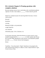 ISA Arborist Chapter 8: Pruning questions with complete solutions - DocMerit