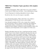 NBEO Part 1 Random Topics questions with complete solutions - DocMerit