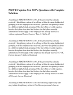 PBCFR Captains Test SOP's Questions with Complete Solutions - DocMerit