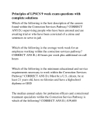 Principles of LPSCS 9 week exam questions with complete solutions ...