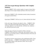 ATI Test-oxygen therapy Questions with Complete Solutions - DocMerit
