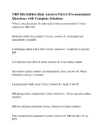 NRP 8th Edition Quiz Answers Part-1 Pre-assessment Questions with ...