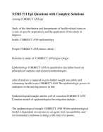 NURS 511 Epi Questions with Complete Solutions. - DocMerit