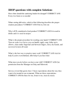 IHOP questions with complete Solutions - DocMerit