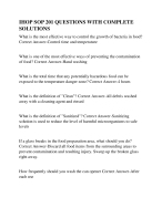 IHOP SOP FOH Study Set (2024) - Complete With Answers - DocMerit