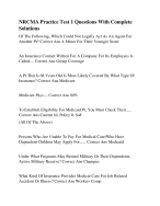 NRCMA PRACTICE TEST QUESTIONS & ANSWERS 2024 - DocMerit