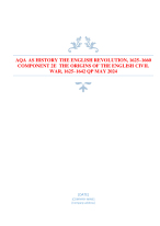AQA AS HISTORY THE ENGLISH REVOLUTION,1625–1660 COMPONENT 2E THE ...