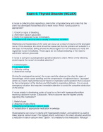 Exam 4: Thyroid Disorder (NCLEX) | Questions, Answers and Rationales ...