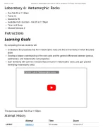 ESS 101 B Laboratory 6 Quiz : Metamorphic Rocks - DocMerit