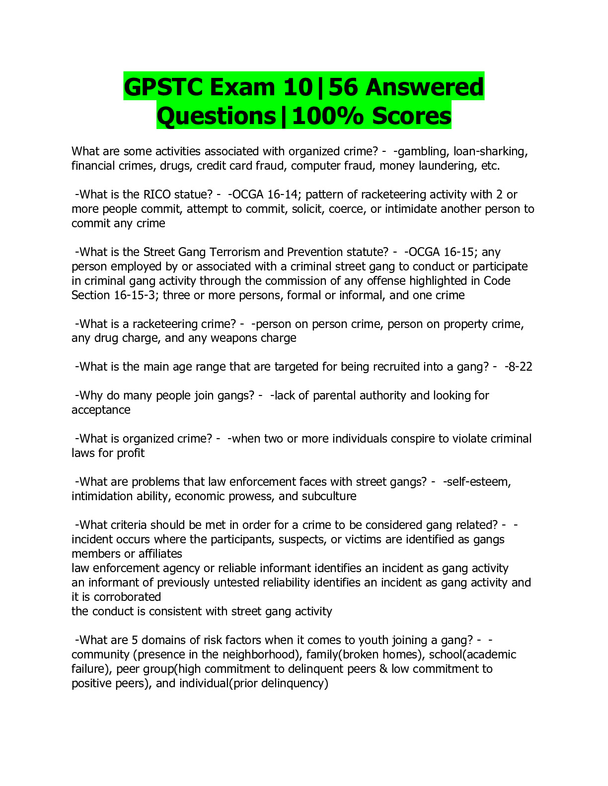 GPSTC Exams - DocMerit