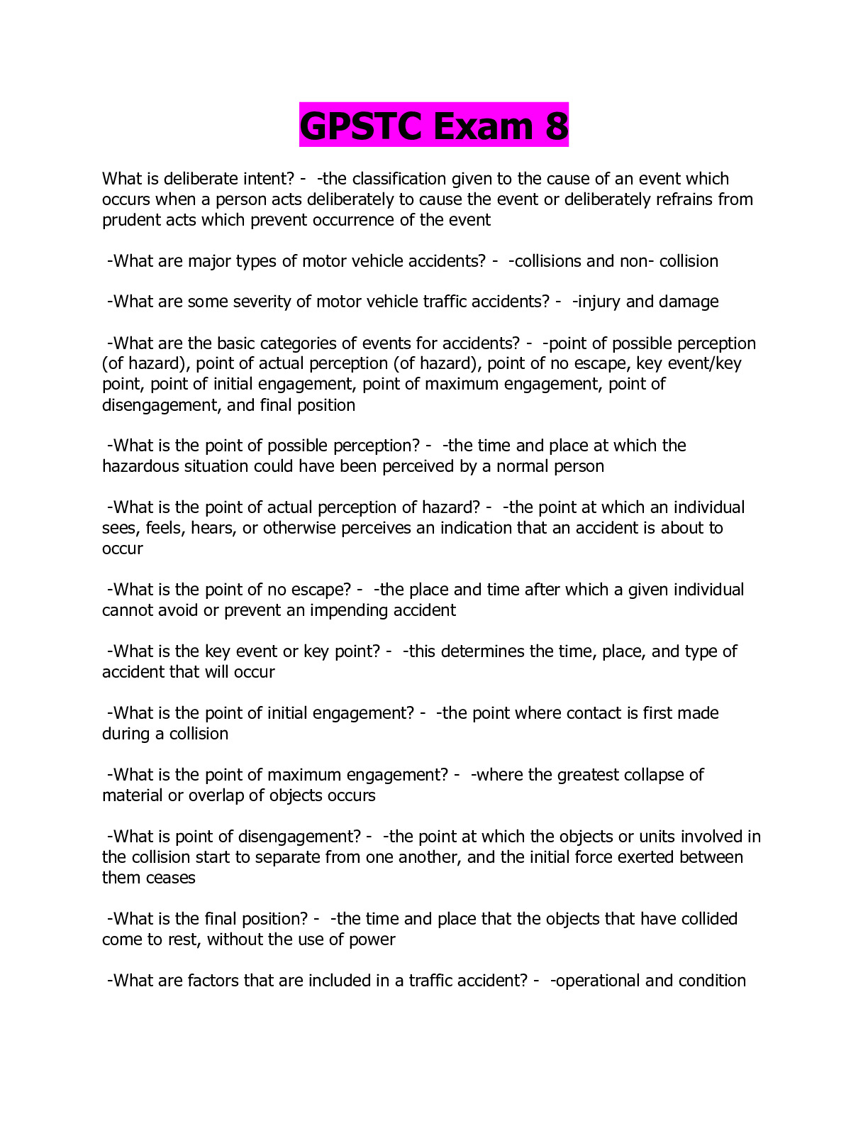 GPSTC Exams - DocMerit