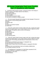 AP Human Geography final exam Practice Test|74 Questions with Answers ...