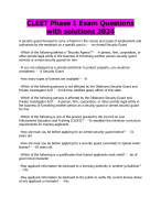 CLEET Phase 1 Exam Questions with solutions 2024 - DocMerit