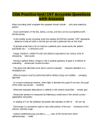 COA Practice test/197 Accurate Questions with Answers - DocMerit